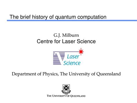 Ppt The Brief History Of Quantum Computation Powerpoint Presentation