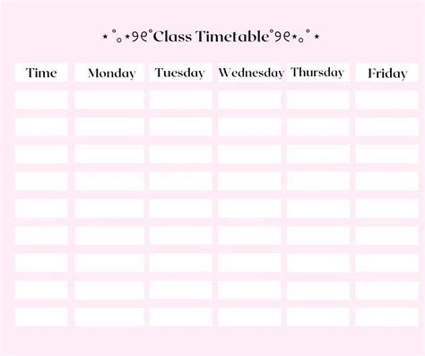 Pin On Mẫu Todo List In 2024 School Timetable School Template Study