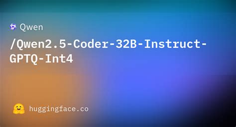 Qwen Qwen Coder B Instruct GPTQ Int Hugging Face