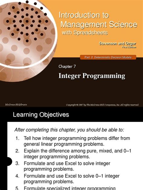 Introduction To Management Science Integer Programming Pdf
