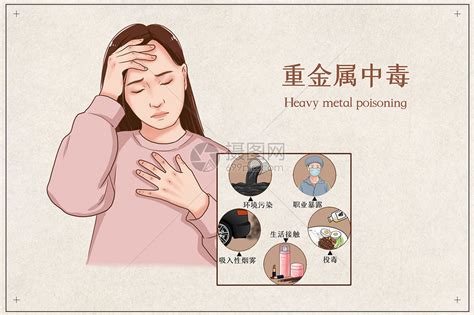 重金属中毒医疗插画插画图片下载 正版图片401804085 摄图网