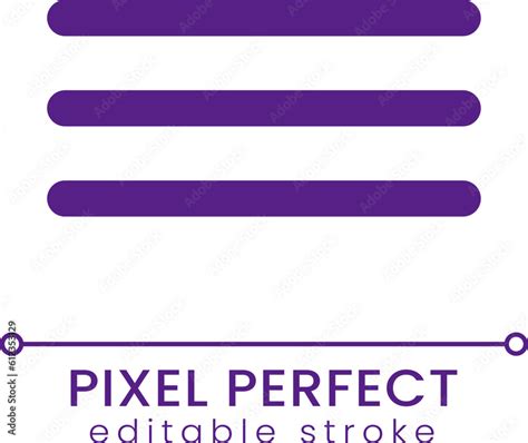 Hamburger Menu Button Pixel Perfect Rgb Color Ui Icon Webpage Structure Simple Filled Line
