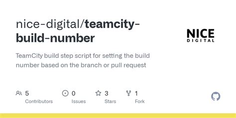 Github Nice Digitalteamcity Build Number Teamcity Build Step Script