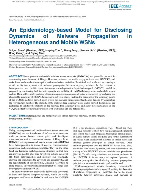 Pdf An Epidemiology Based Model For Disclosing Dynamics Of Malware Propagation In