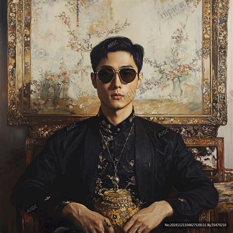 Ai创作图土豪小哥 黑金龙袍 皇家蟒袍 雅痞 溥仪近视镜 高贵绅士 复古宫廷风 穿龙袍 溥杰 韩文创始人 宫廷贵族 雅痞气氛 帅账 王爷龙袍 奢侈的生活方式 昵图网