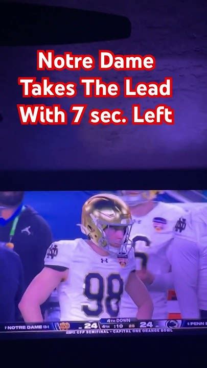 Notre Dame Takes The Lead With 7sc Left Fightingirish Nittanylions