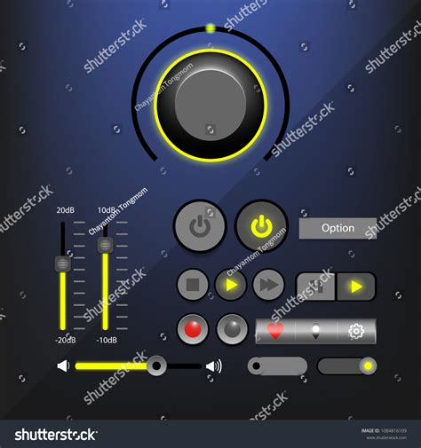 Music Player Interface Audio Player Interface Vector De Stock Libre De Regalías 1084816109