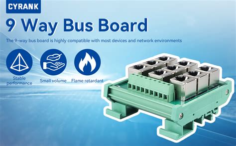 Rj45 8p8c Jack 9 Way Buss Board Din Rail Mount Ethernet Connector Distribution