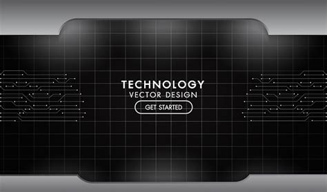 금속 검정색과 회색 배경 기술 네트워크 텍스처 알루미늄 강판 조명 추상 디자인 벡터 템플릿 0명에 대한 스톡 벡터 아트 및 기타 이미지 Istock