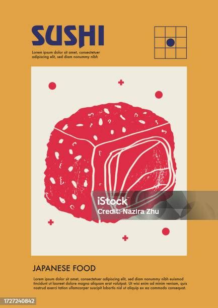 일본 초밥 세트 가격표 또는 포스터 디자인 벡터 삽화 세트입니다 타이 포 그래피 조각 스타일 라벨 커버 티셔츠 프린트 페인팅 0