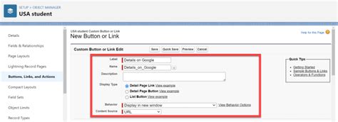 Custom Links In Salesforce