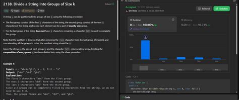🦅 Beginner Friendly Guide Divide A String Into Groups Of Size K Leetcode 2138 C Python