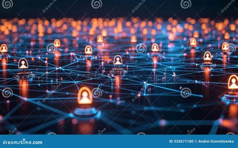 A Graphical Representation Of An Iot Network With Various Nodes Devices And Connections Stock