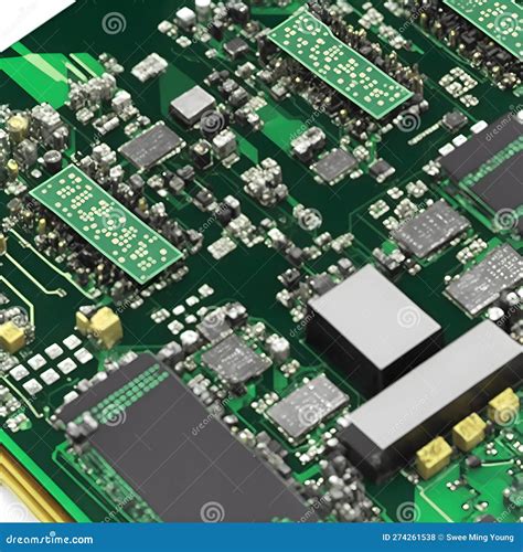 Image Of A Detailed Close Up Of A Circuit Board With Intricate Electronic Components And Chips