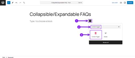 How To Add Collapsibleexpandable Faqs In Wordpress