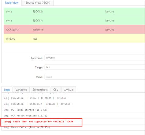 OCRSearch Error Feature Suggestions UI Vision RPA Software Forum Discuss RPA Automation
