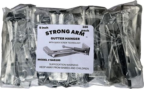 Quick Screw 5 100 Pack Heavy Duty Hidden Rain Gutter Bracket Hook Hangers With Clip Quick Screw 5 100 Pack Heavy Duty Hidden Rain Gutter Bracket Hook Hangers With Clip