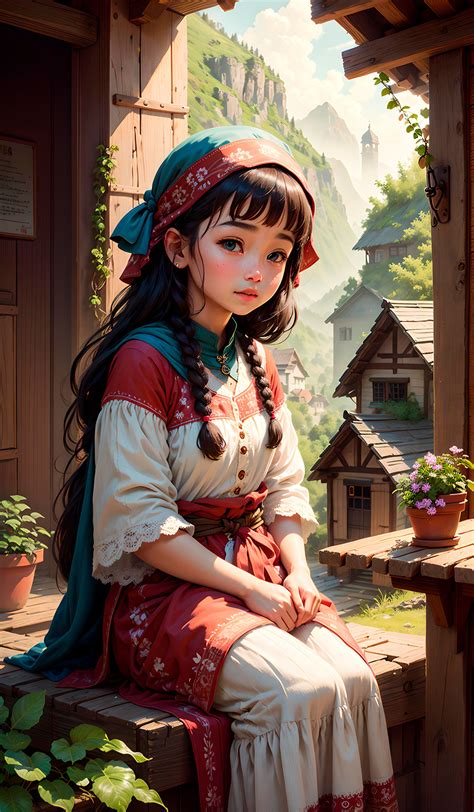 Village Girl Phone Wallpaper 2 Ai Art By 3d1viner On Deviantart