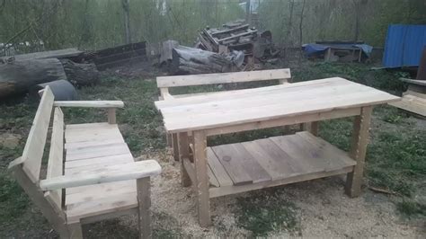 Садовая мебель стол и скамейки своими руками Youtube