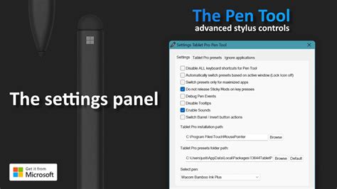 Pen Tool Settings Options Stylus And Microsoft Windows Tablet Apps Touch Screen Shortcuts