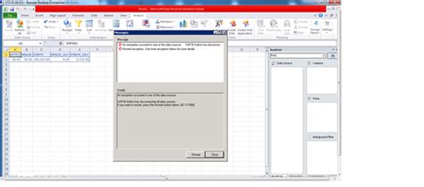 solved bics prov get result set returned an exception in sap