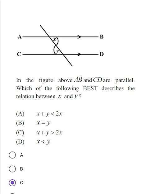 Solved In The Figure Above Ab And Cd Are Parallel Which Of The