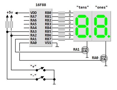 Two Digit Counter Circuit Schema Digital