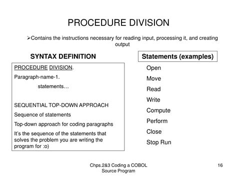 Ppt Coding A Cobol Source Program See B Powerpoint Presentation Id7038766