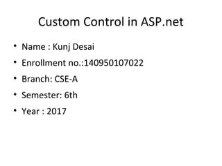 Custom Controls In ASP Net Web Design And HTML Internet