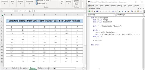 How To Use Vba Range Based On Column Number In Excel