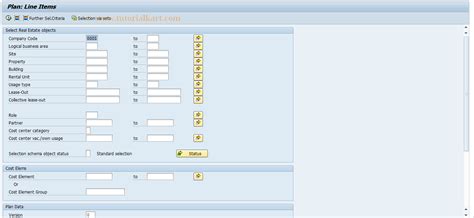 FOEP0003 SAP Tcode Line Items Plan