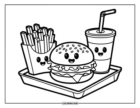 Burger Coloring Pages Pdf