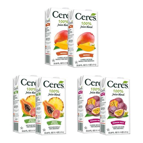 Ceres 100 All Natural Pure Fruit Juice Blend Variety Pack