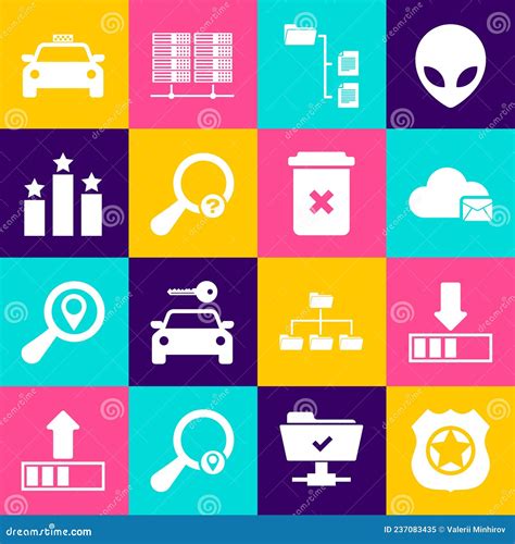 Set Police Badge Loading Cloud Mail Server Folder Tree Unknown Search And Ranking Star Icon