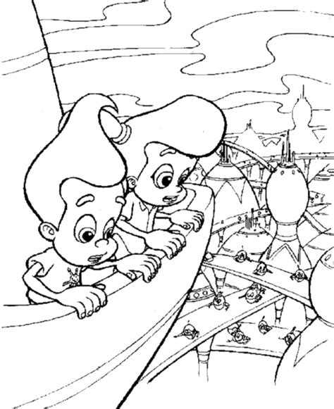 Jimmy Neutron Coloring Pages