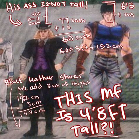 Analyzing Speedwagons Height Speedwagon Full Body Jonathan And