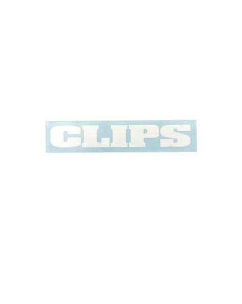 Clips Classic Logo Sticker Small White