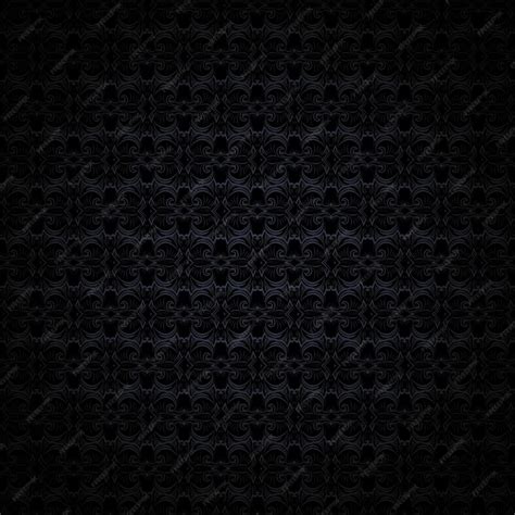 고전적인 바로크 패턴의 고딕 다크 그레이 및 블랙 빈티지 배경 로얄 프리미엄 벡터