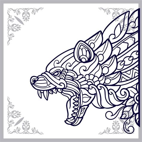 Hiena Mandala Artes Aislado Sobre Fondo Blanco 12308417 Vector En Vecteezy