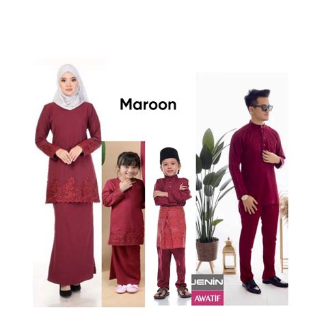 Baju Raya Combo Set Sedondon Famili Set Baju Kurung Baju Melayu Dewasa Special Offer
