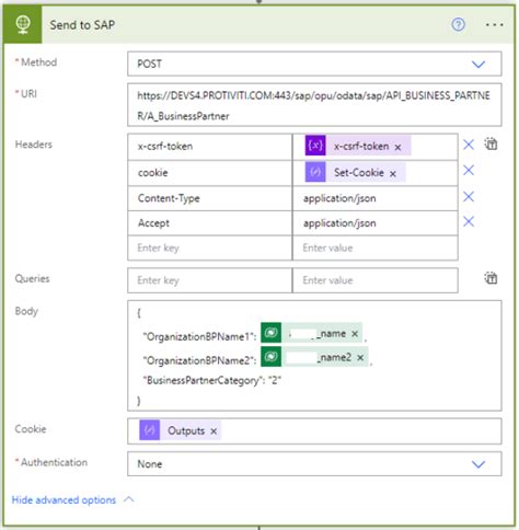 Power Automate Send Data To SAP Hana S4