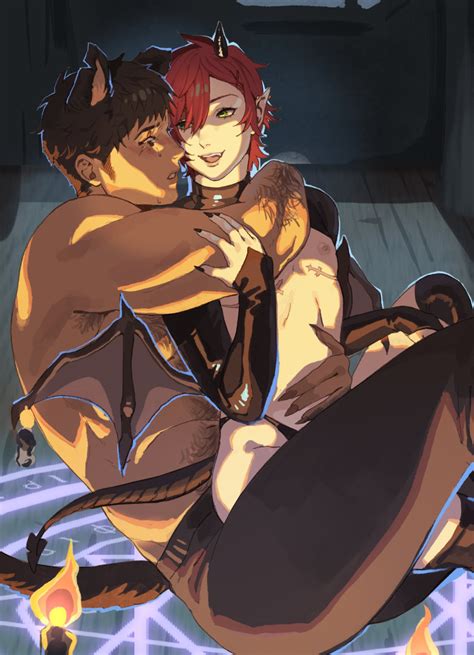 Rule 34 Arm Hair Armpit Hair Bat Wings Body Hair Brown Hair Candle Canon X Oc Devil Horns