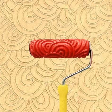 Texture Paint Rollers Pattern Design Portable Rubber Roller For Wall