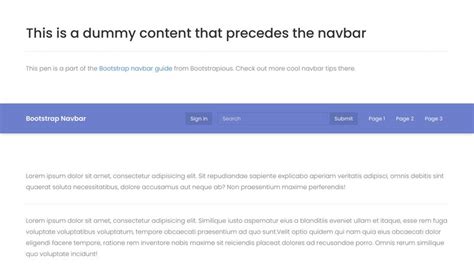 Bootstrap Sticky Navbar Affixing Navbar After Scroll