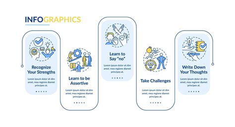 Improving Self Esteem Ways Rectangle Infographic Template Data