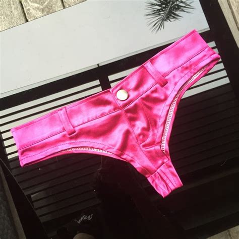 Sexy High Cut Shiny Short Low Rise Waist Micro Mini Culb Wear Booty