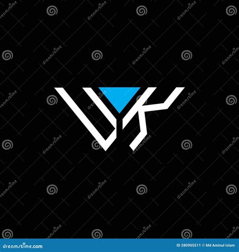 Uk Letter Logo Creative Design With Vector Graphic Uk Simple And Modern Stock Vector