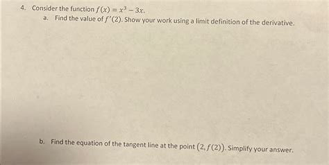 solved consider the function f x x3 3x a ﻿find the value