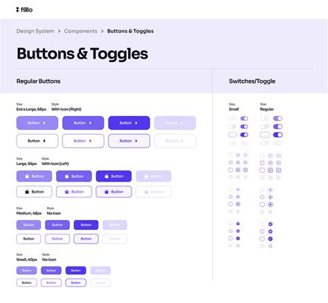 design system buttons and input fields by filllo saas for filllo design agency on dribbble