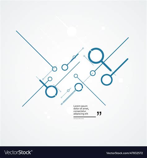 Connect Lines And Dots Banner Template Royalty Free Vector